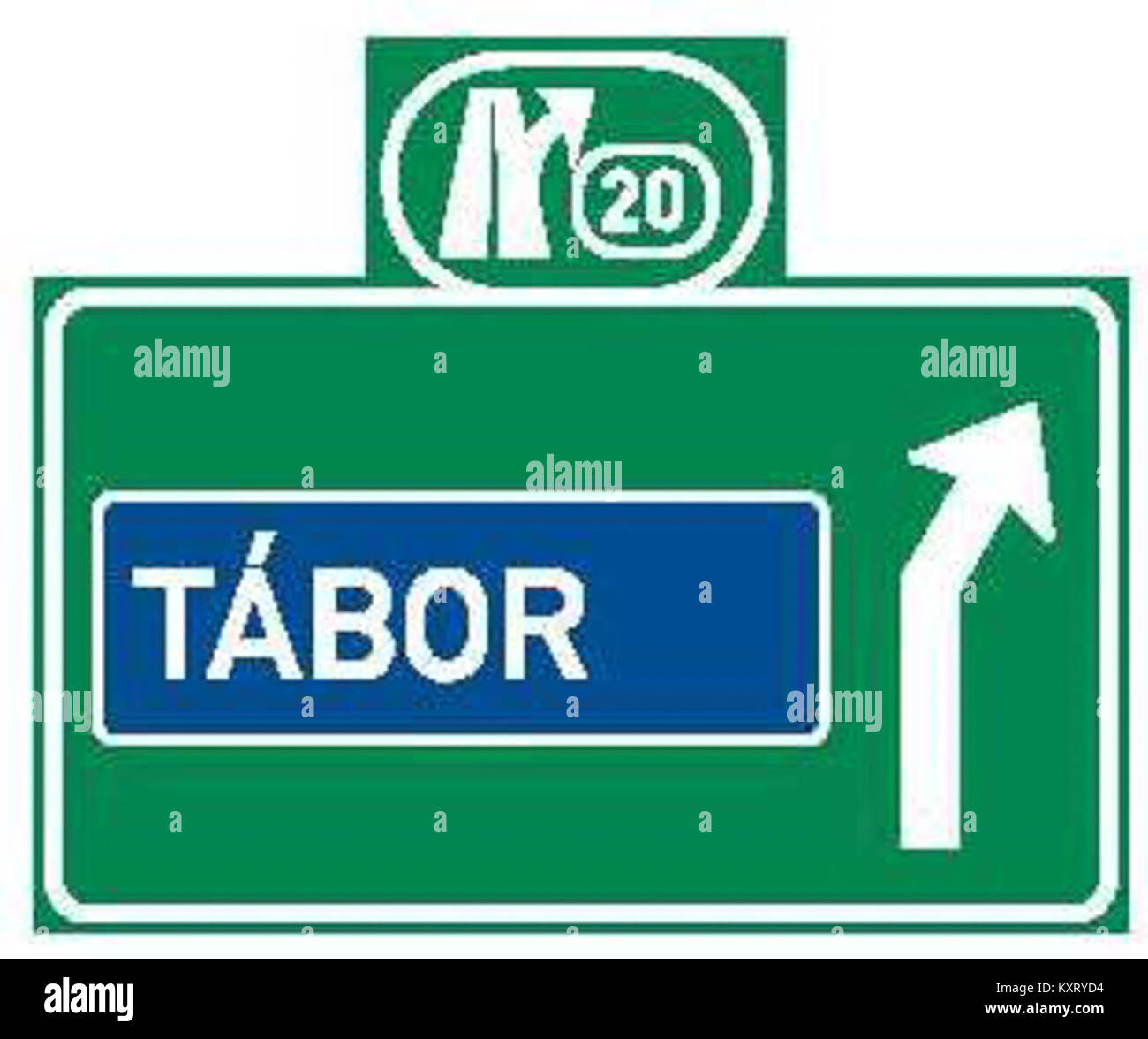 A photograph of a road intersection in the Czech Republic, labeled CZ ...