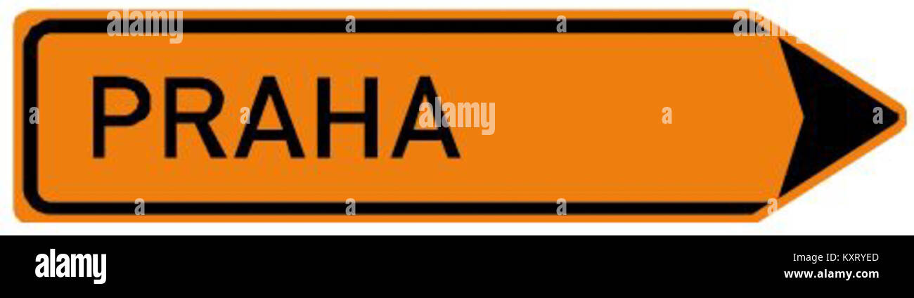 This title refers to a Czech road sign system for marking obstacles or ...