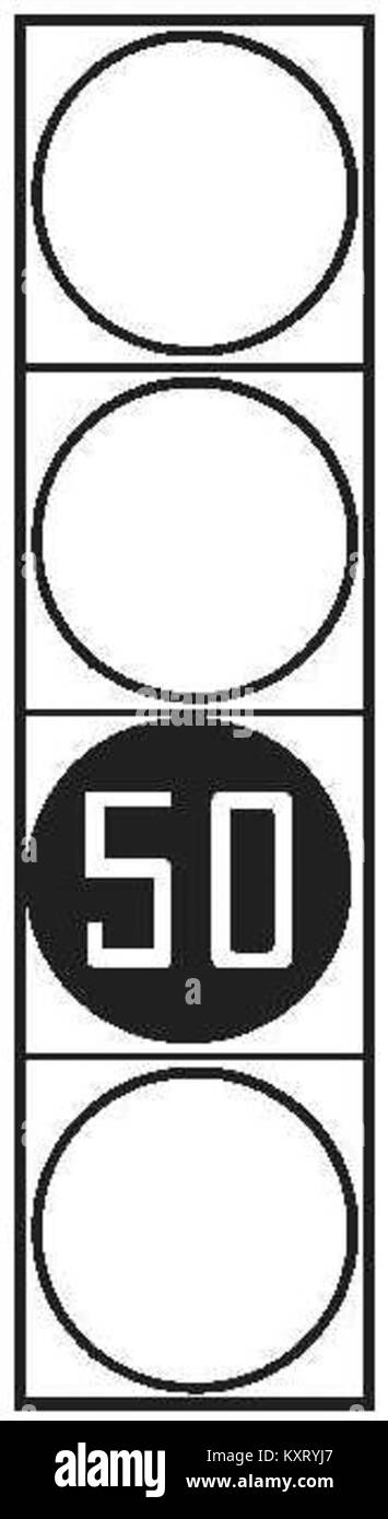 Speed limit signs in Black and White Stock Photos & Images - Alamy