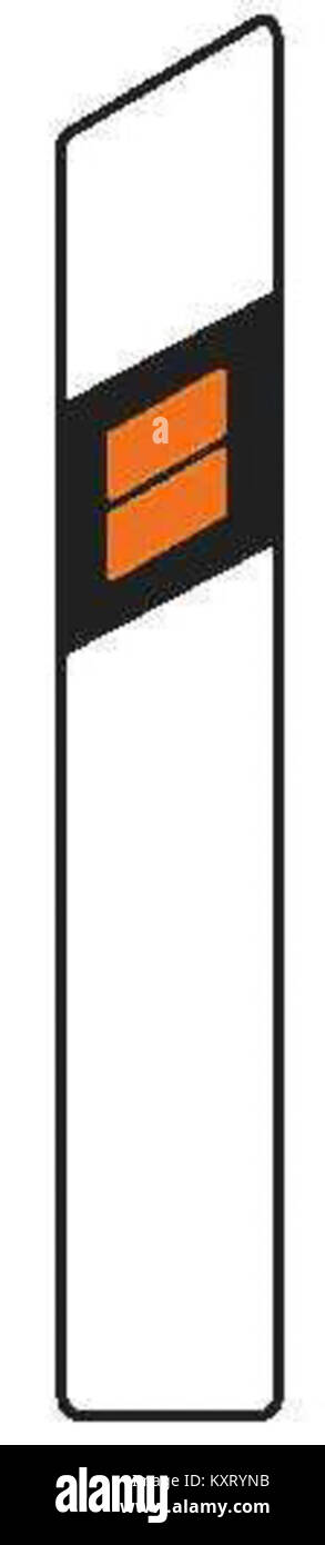 Roadside directional post used for guidance, marking road alignment ...