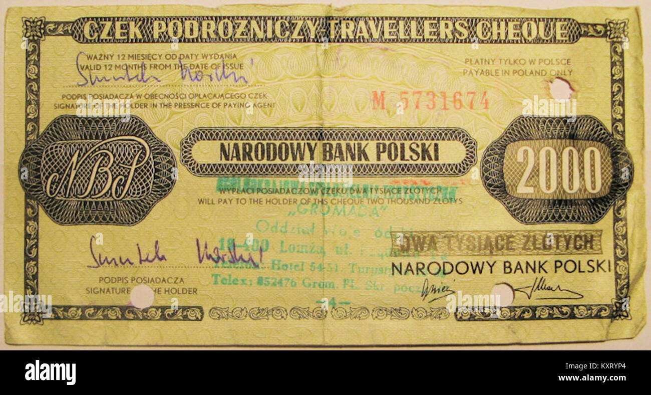 The obverse side of the Polish 2000 zloty commemorative banknote ...