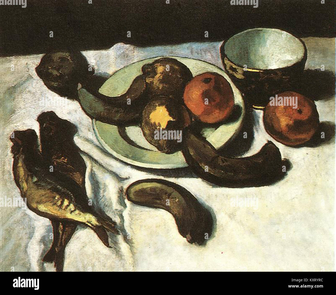 A still-life painting by Dezso Czigány, created around 1910, featuring ...