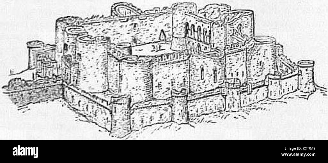 Fortification layout illustration Black and White Stock Photos & Images ...