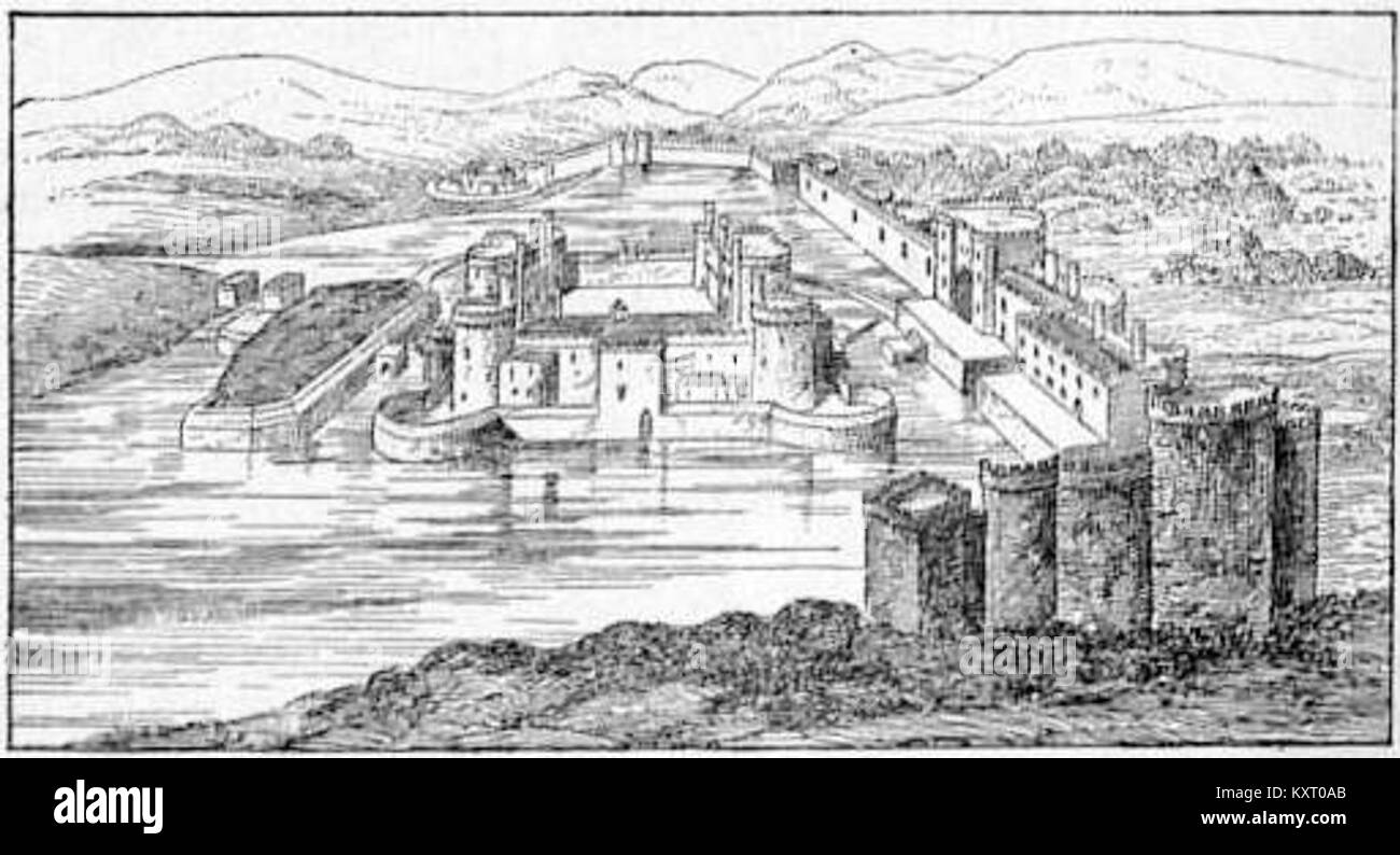 EB1911 - Castle Fig. 12.—Caerphilly Castle. View Stock Photo - Alamy