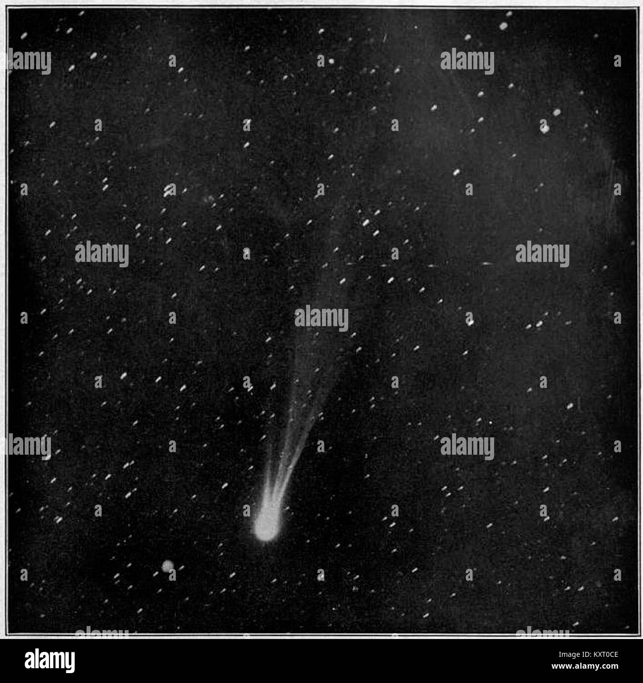 An illustration from the 1911 Encyclopaedia Britannica depicting Comet ...