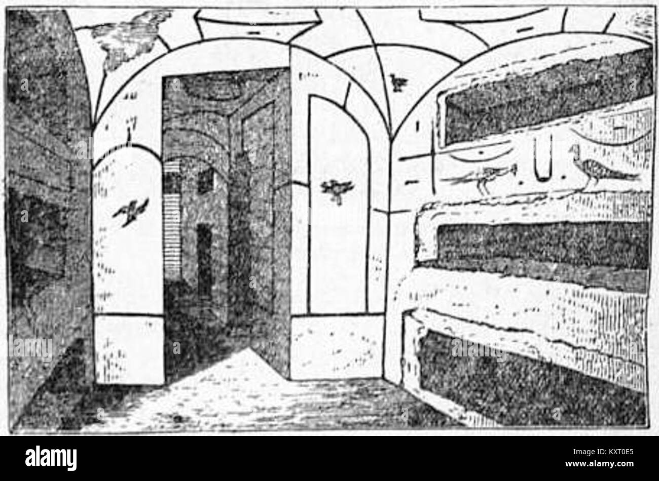 Illustration from the 1911 Encyclopaedia Britannica showing a cubiculum ...