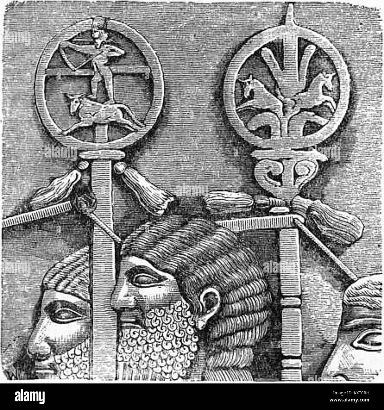 Diagram from the 1911 Encyclopaedia Britannica depicting Assyrian ...