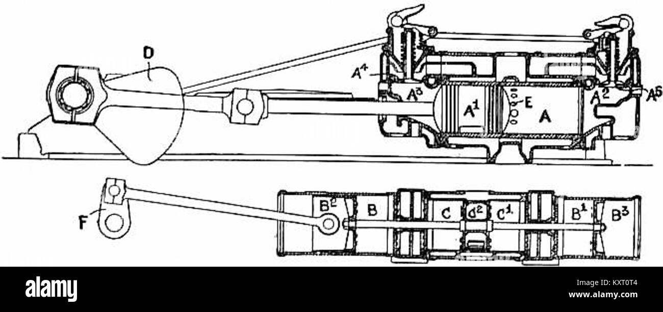 EB1911 Gas Engine - Fig. 5.—Longitudinal Section of Two-Cycle Engine ...