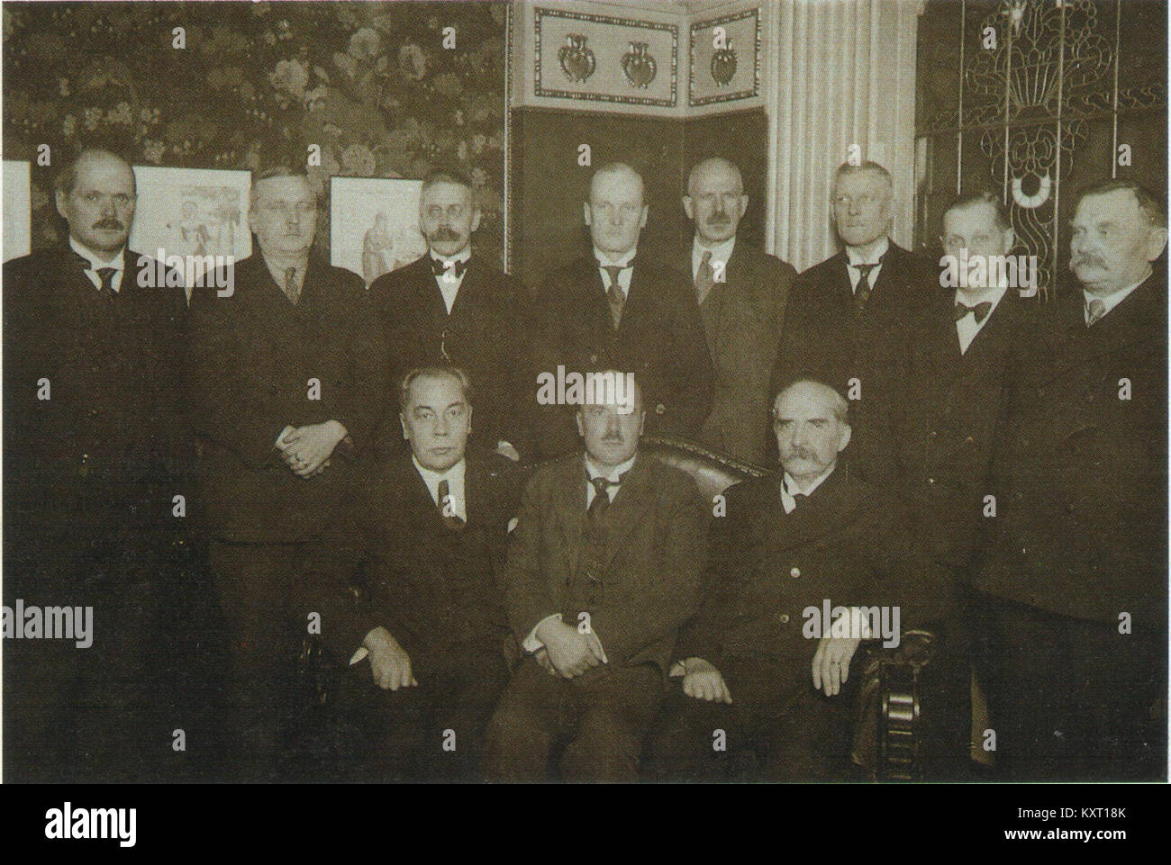 A historical photograph of the Finnish Parliament group of the ...