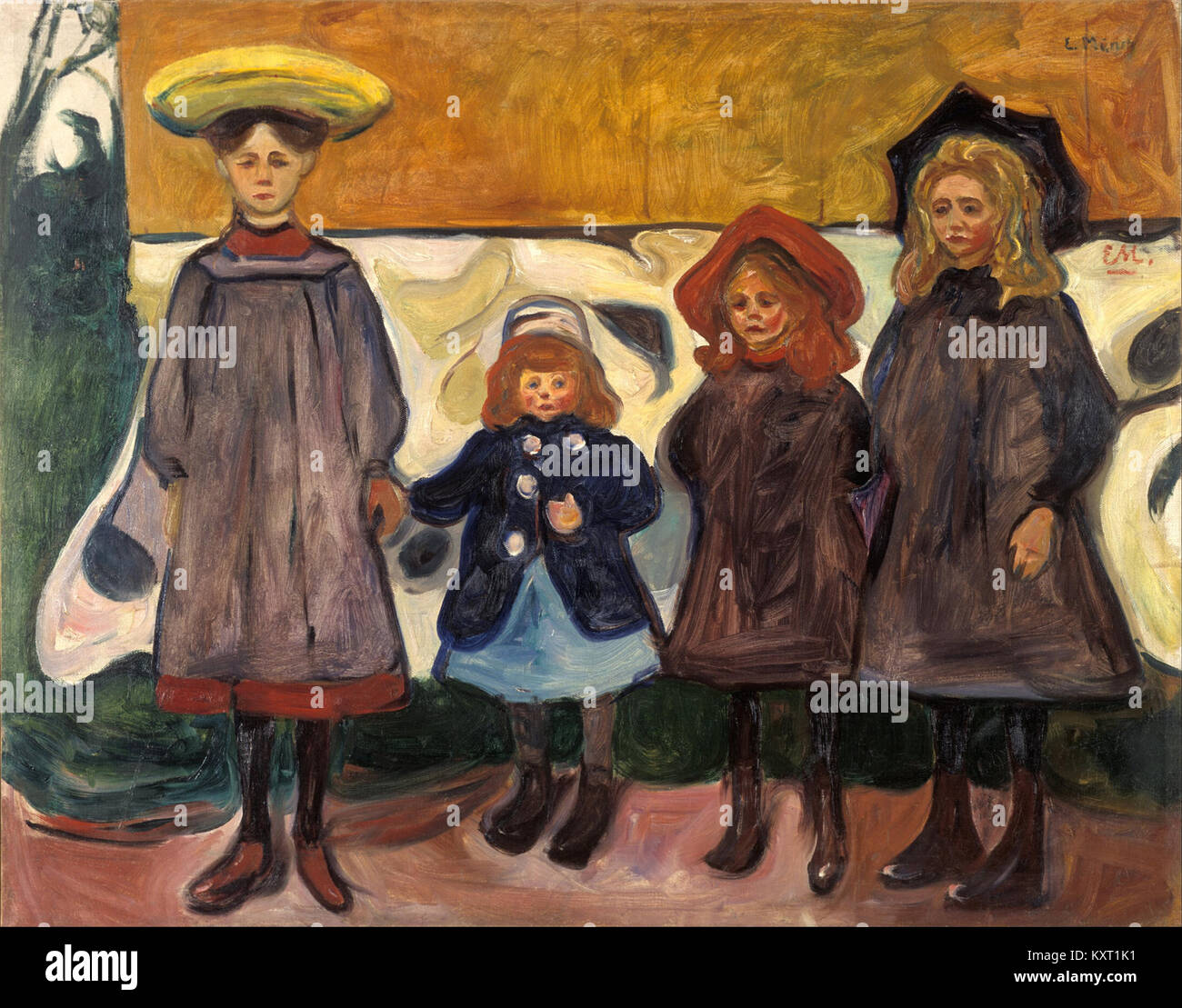 Edvard Munch’s 'Four Girls in Åsgårdstrand' portrays four young women ...