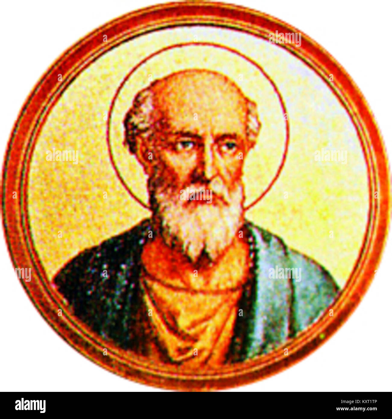 Depiction of Pope Evaristus, traditionally recognized as an early pope ...