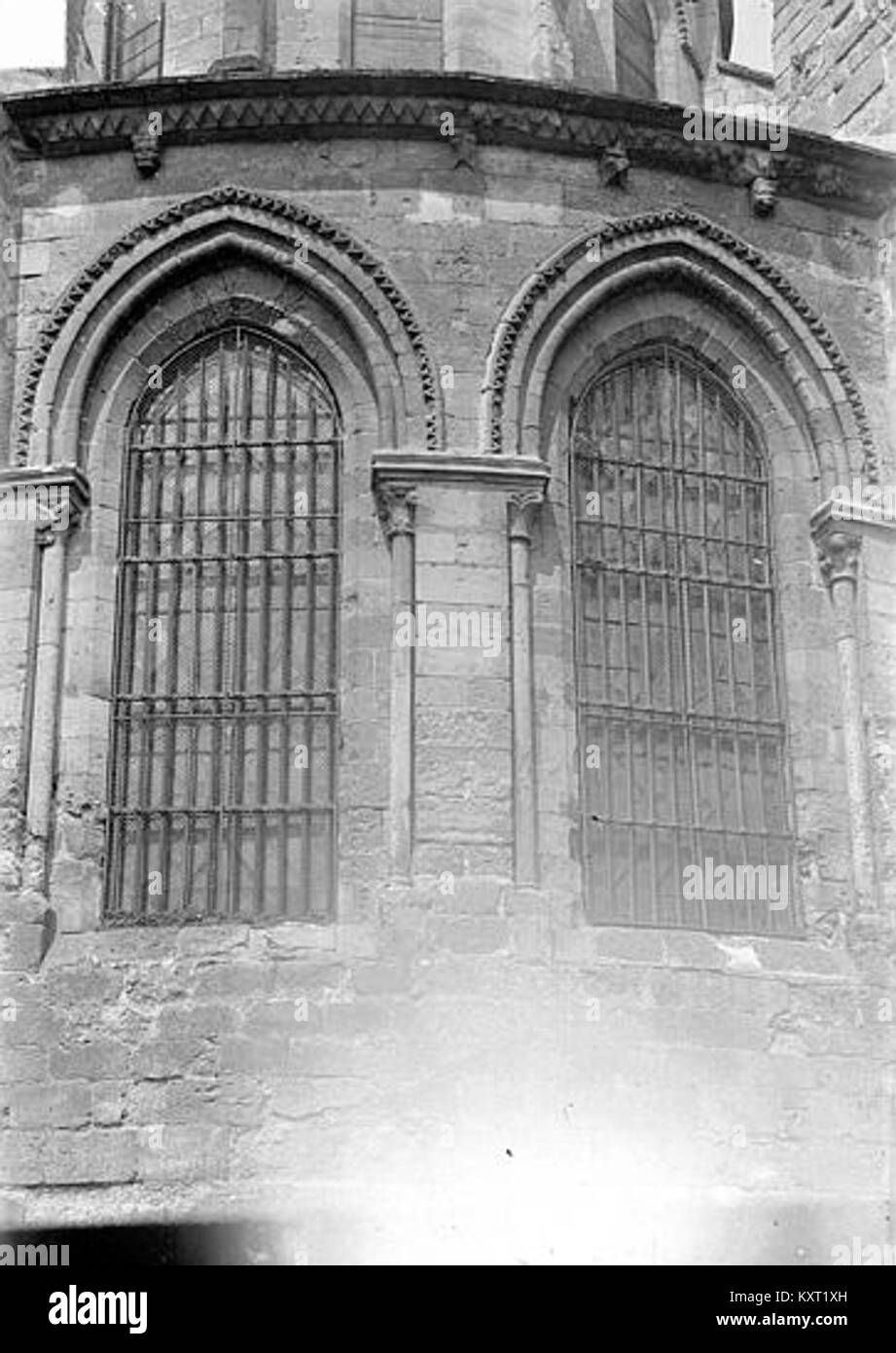 Photograph of the apse with two windows of a church in Gonesse ...