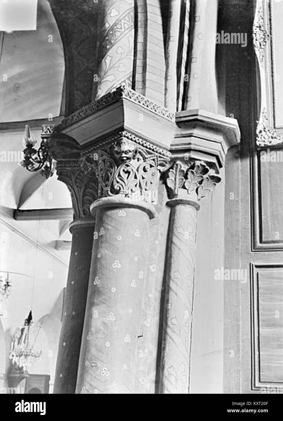 A photograph of a chapel and its architectural details from Crosne ...