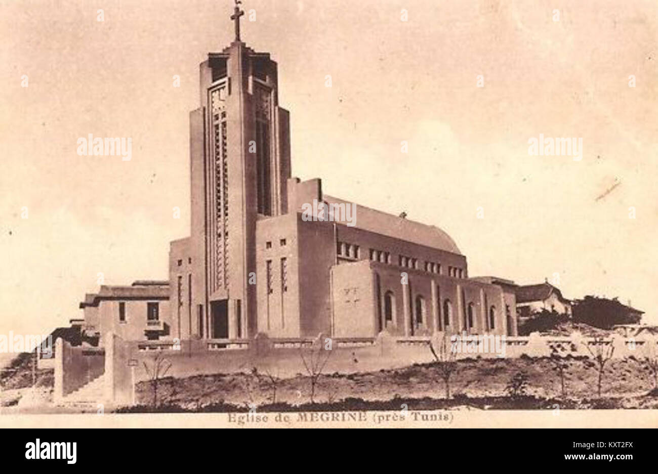 Eglise de Mégrine Stock Photo - Alamy