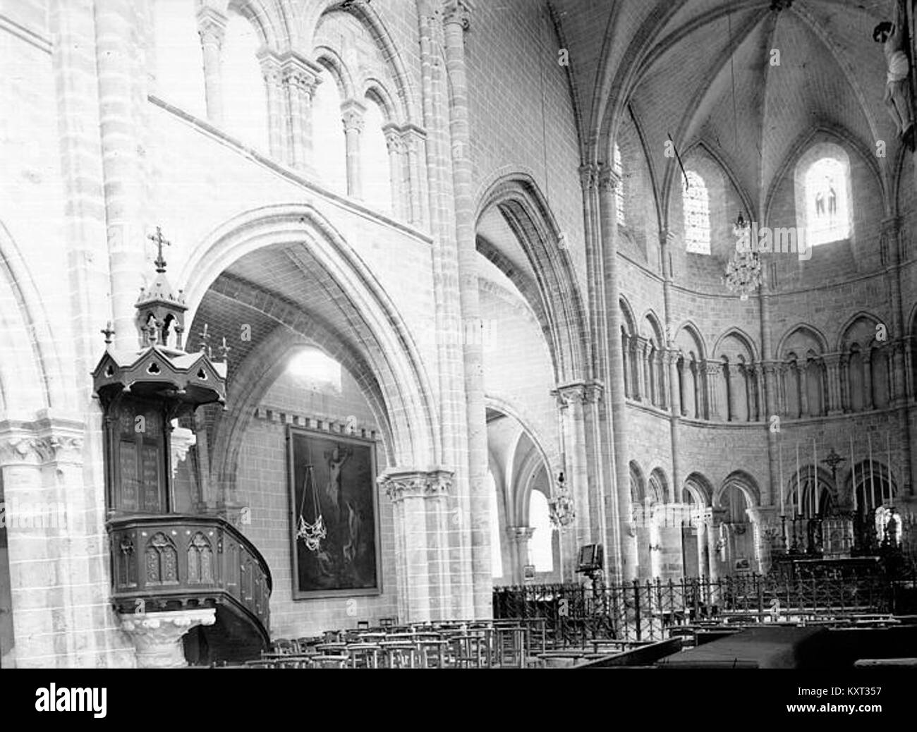 This image shows the view from the entrance of the nave in Eglise Saint ...