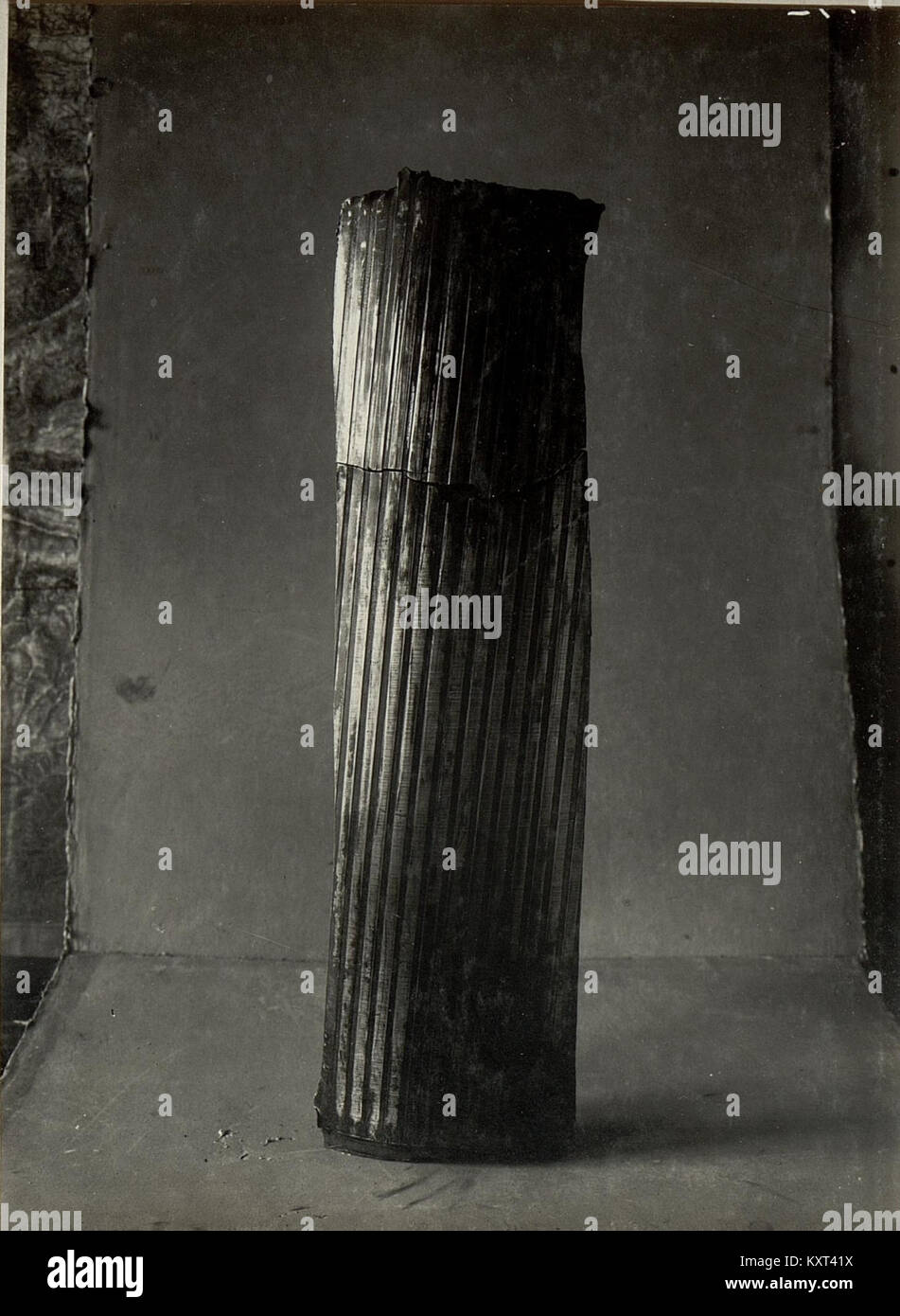 This title refers to an image of a bomb fragment from a World War I ...