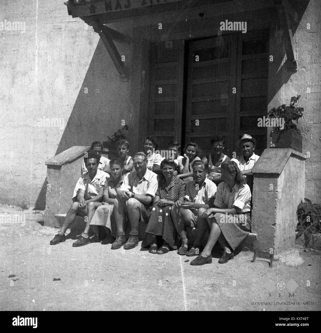 Outside a school Black and White Stock Photos & Images - Alamy