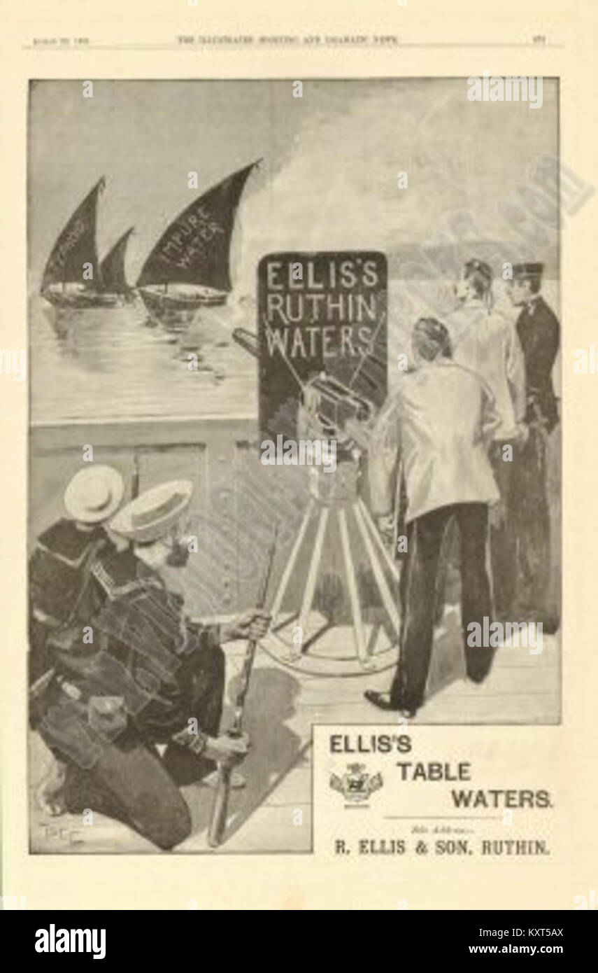 Ellis table waters 002 - 1891, Ruthin Stock Photo - Alamy