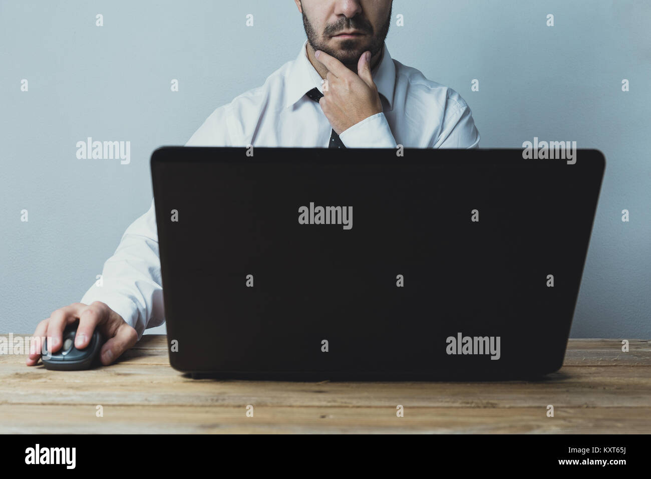 Businessman using modern laptop hi-res stock photography and images - Alamy