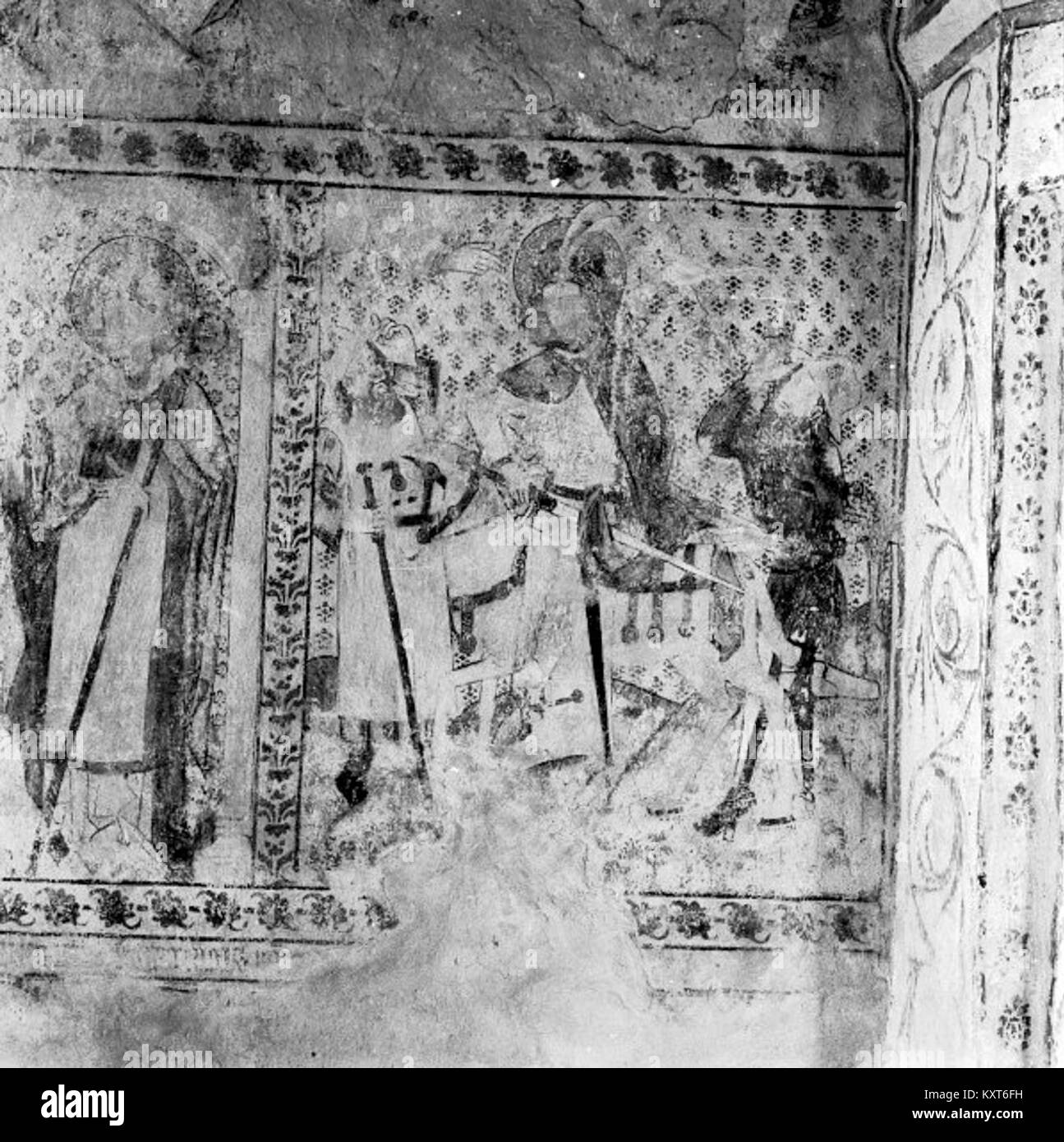 A photograph of the old church in Enger, Sweden, part of the KMB ...