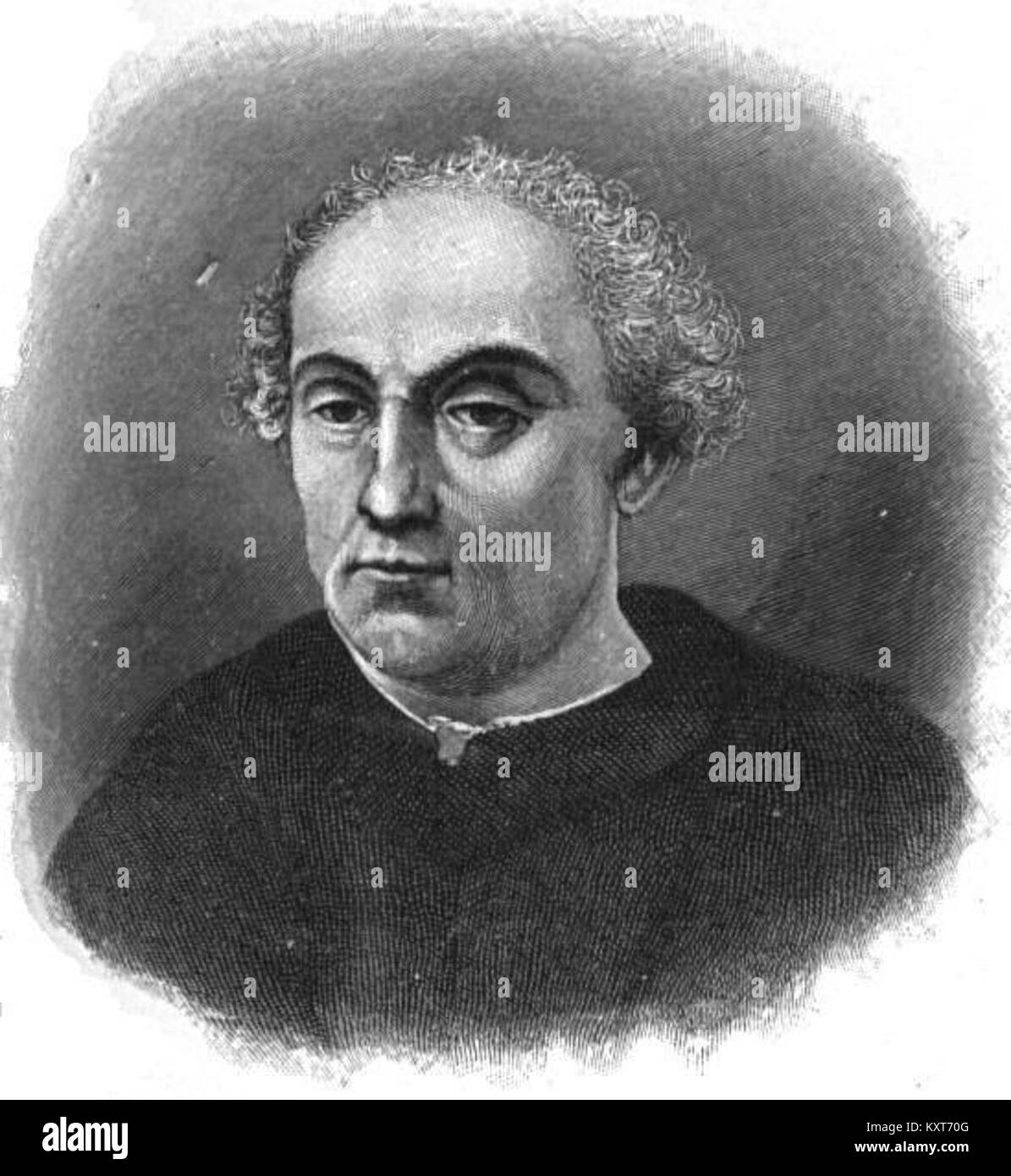 This engraving of Christopher Columbus, created in the early 20th ...