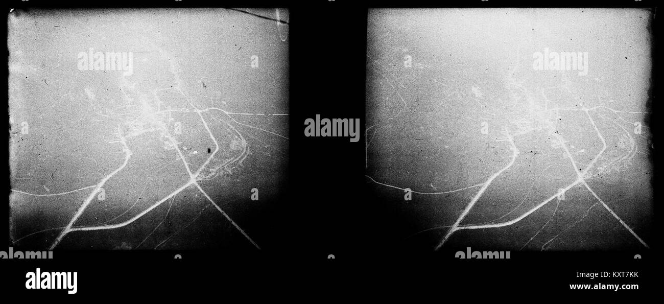 Aerial reconnaissance photograph taken Black and White Stock Photos ...