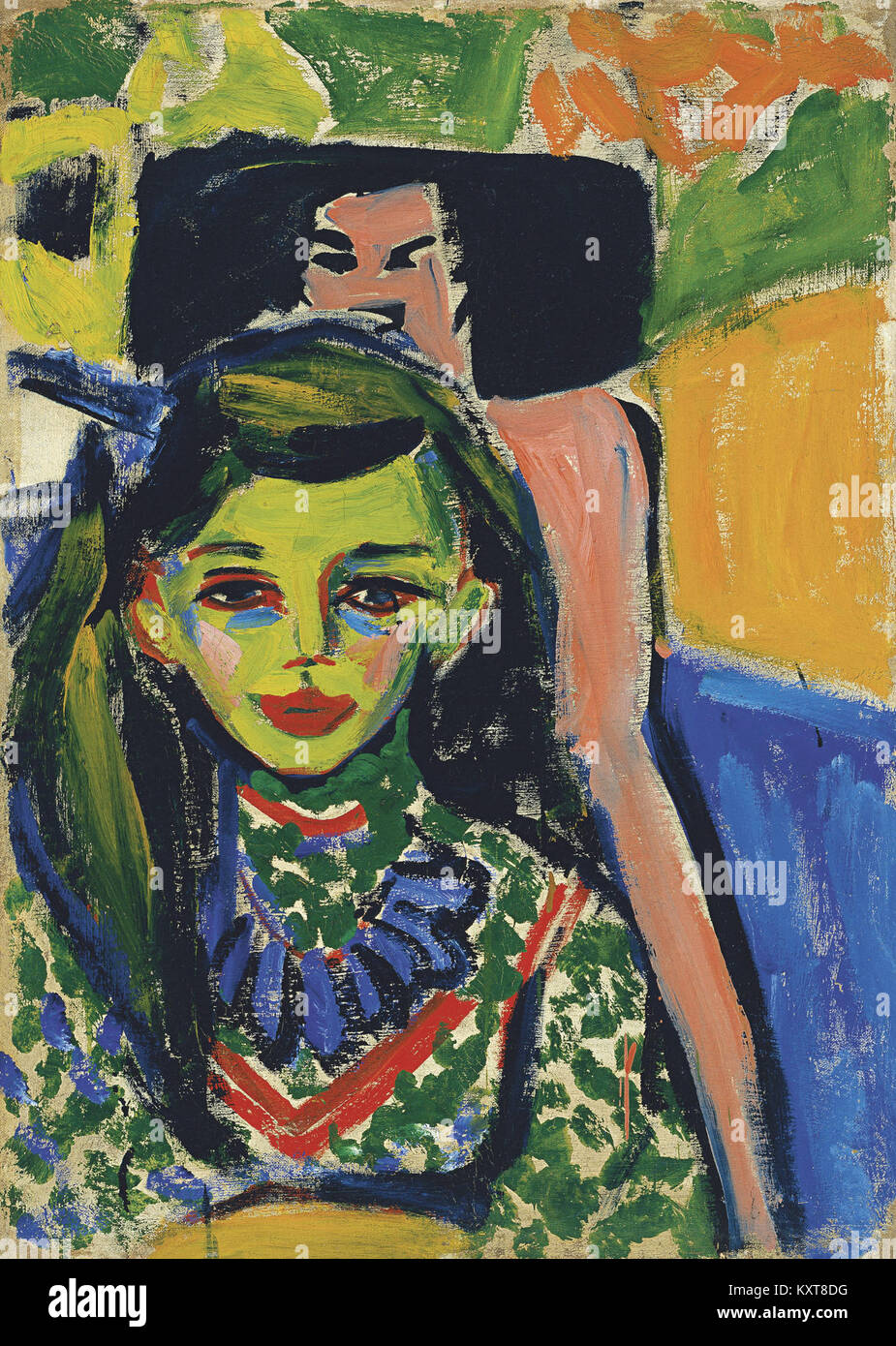 Ernst Ludwig Kirchner’s painting 'Fränzi in Front of a Carved Chair ...