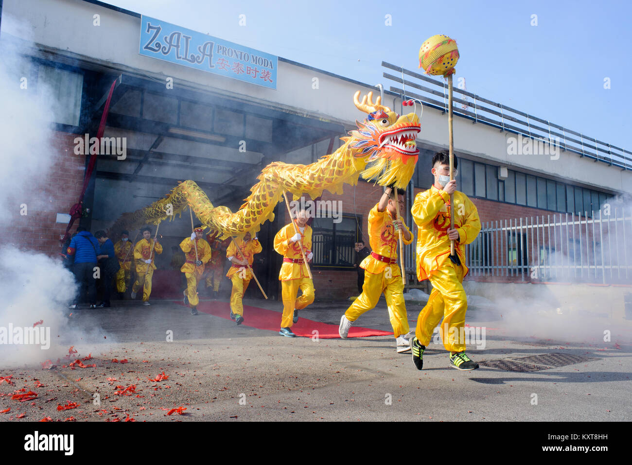 Celebrations for the Chinese New Year 2015 in Prato, Italy Stock Photo ...