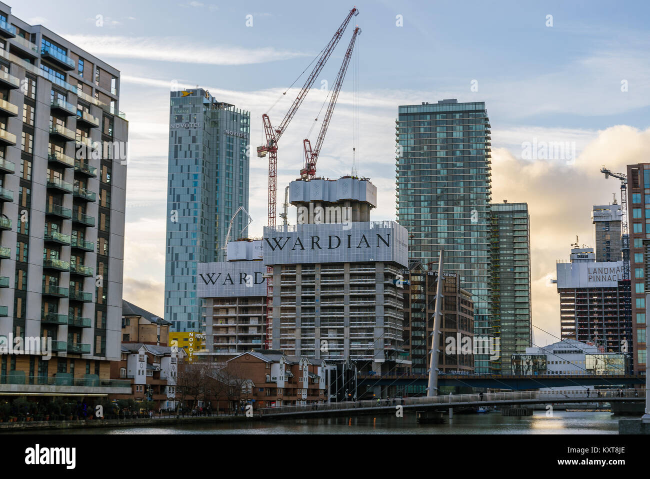 Wardian, residential development under construction on the Isle of Dogs ...