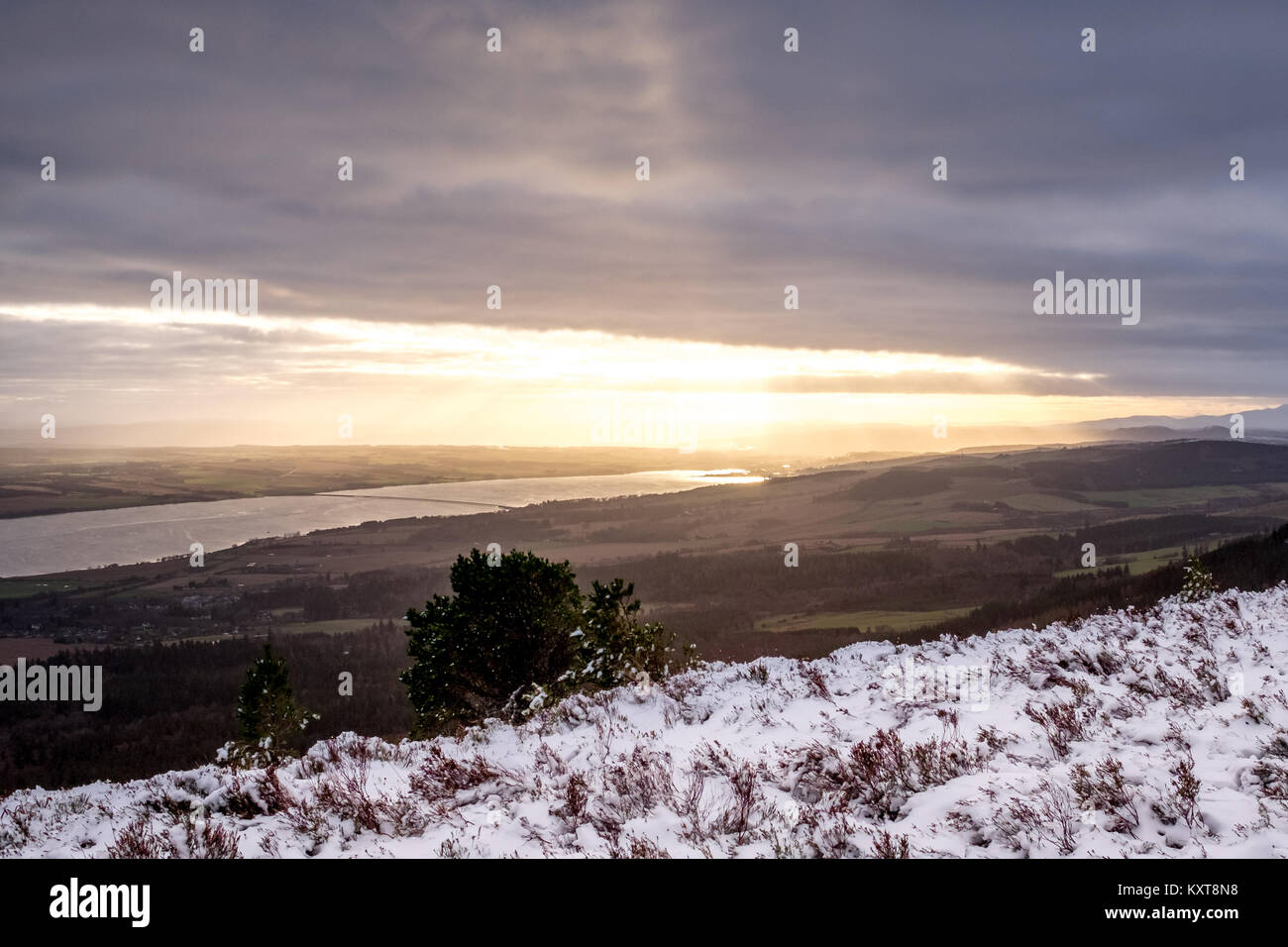 Fyrish Stones Monument in Northern Scotland Stock Photo - Alamy