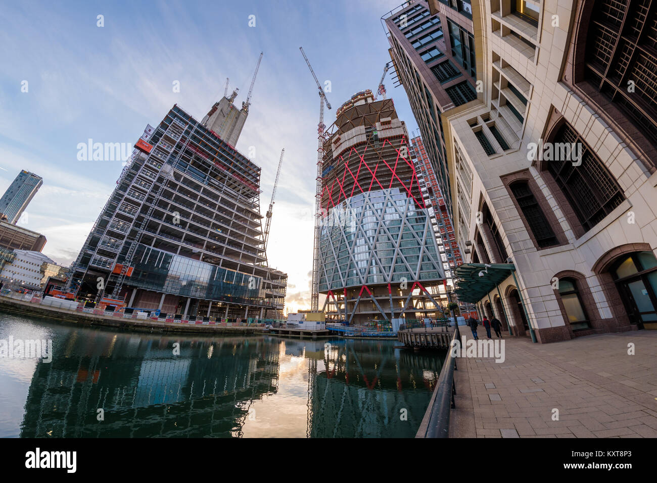 Construction in Isle of Dogs London. Newfoundland Quay project, a 60 ...
