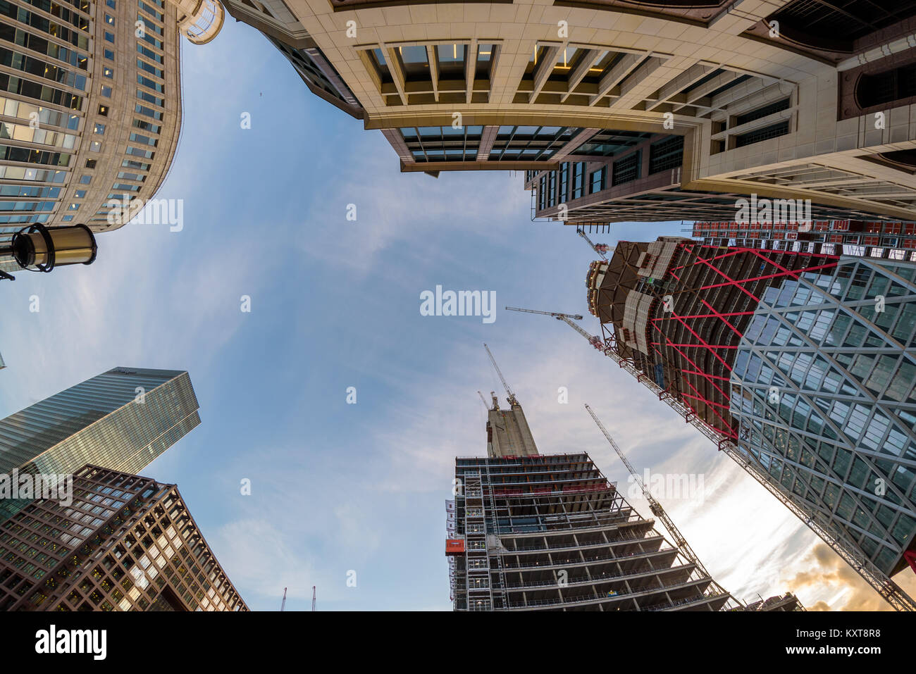 Construction in Isle of Dogs London. Newfoundland Quay project, a 60 ...