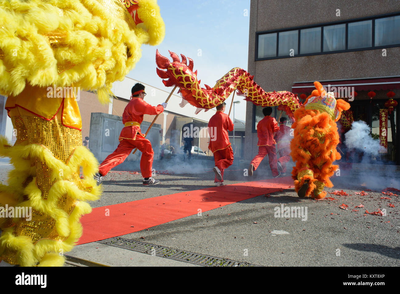 Celebrations for the Chinese New Year 2015 in Prato, Italy Stock Photo ...