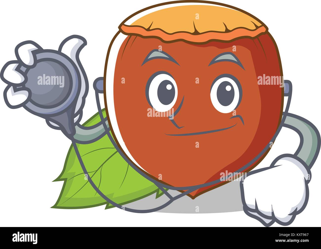 Doctor hazelnut character cartoon style Stock Vector Image & Art - Alamy