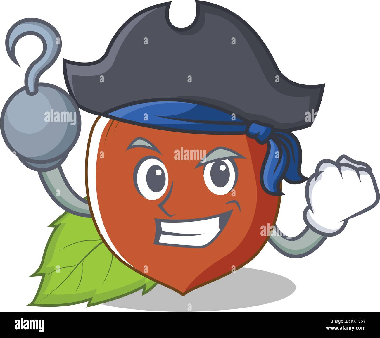 Pirate hazelnut character cartoon style Stock Vector Image & Art - Alamy