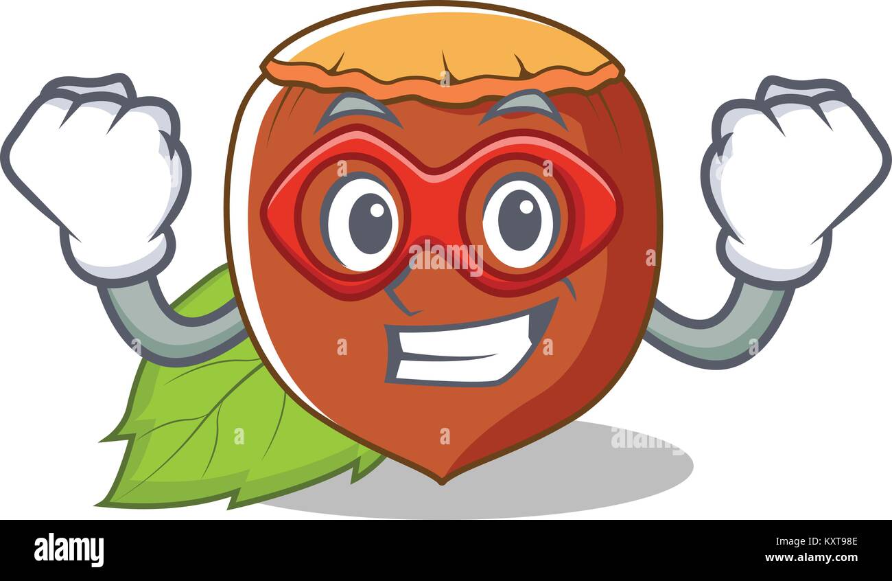 Super hero hazelnut character cartoon style Stock Vector Image & Art ...