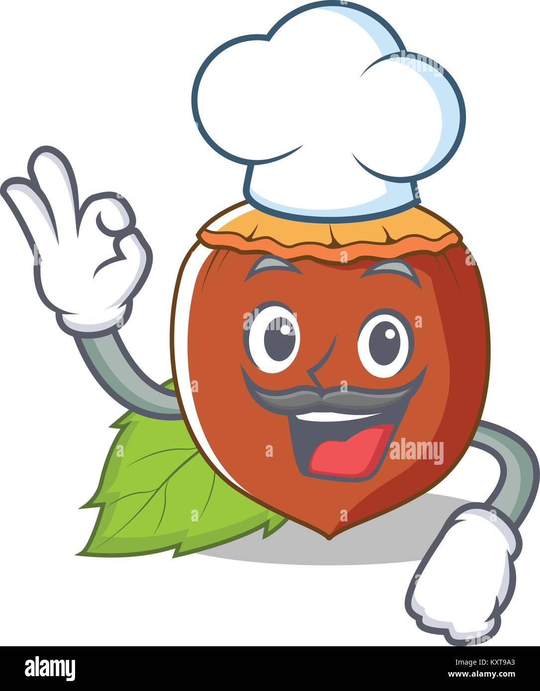 Chef hazelnut character cartoon style Stock Vector Image & Art - Alamy