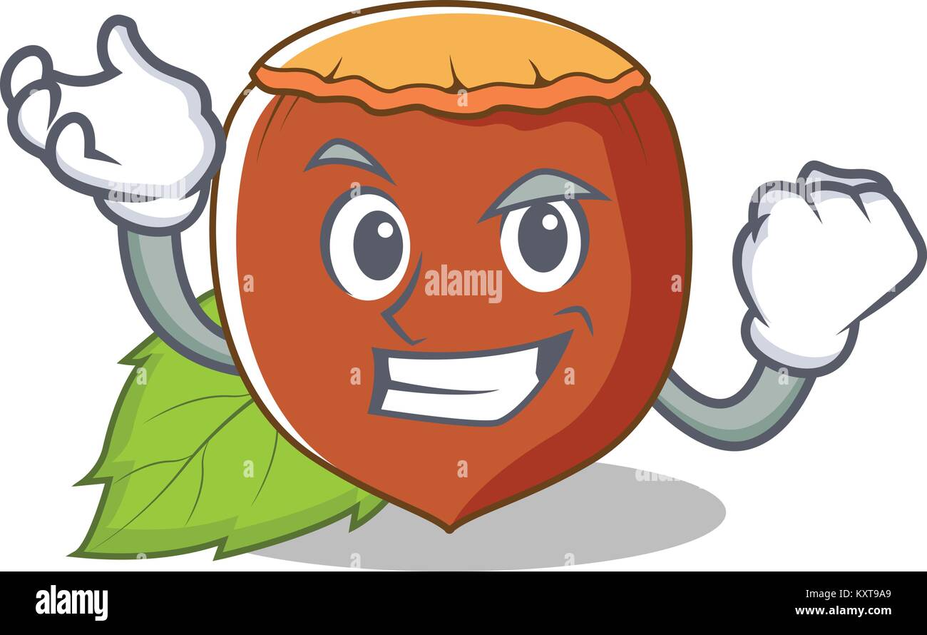 Successful hazelnut character cartoon style Stock Vector Image & Art ...