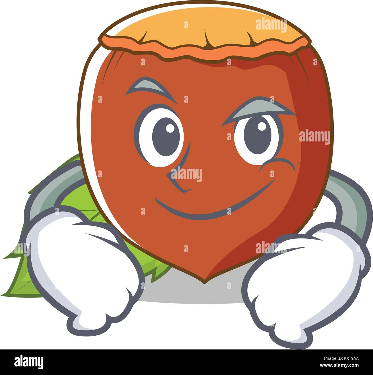 Smirking hazelnut character cartoon style Stock Vector Image & Art - Alamy