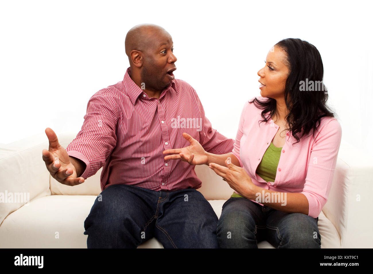 Smiling man and woman in loving stare with each other Stock Photo - Alamy