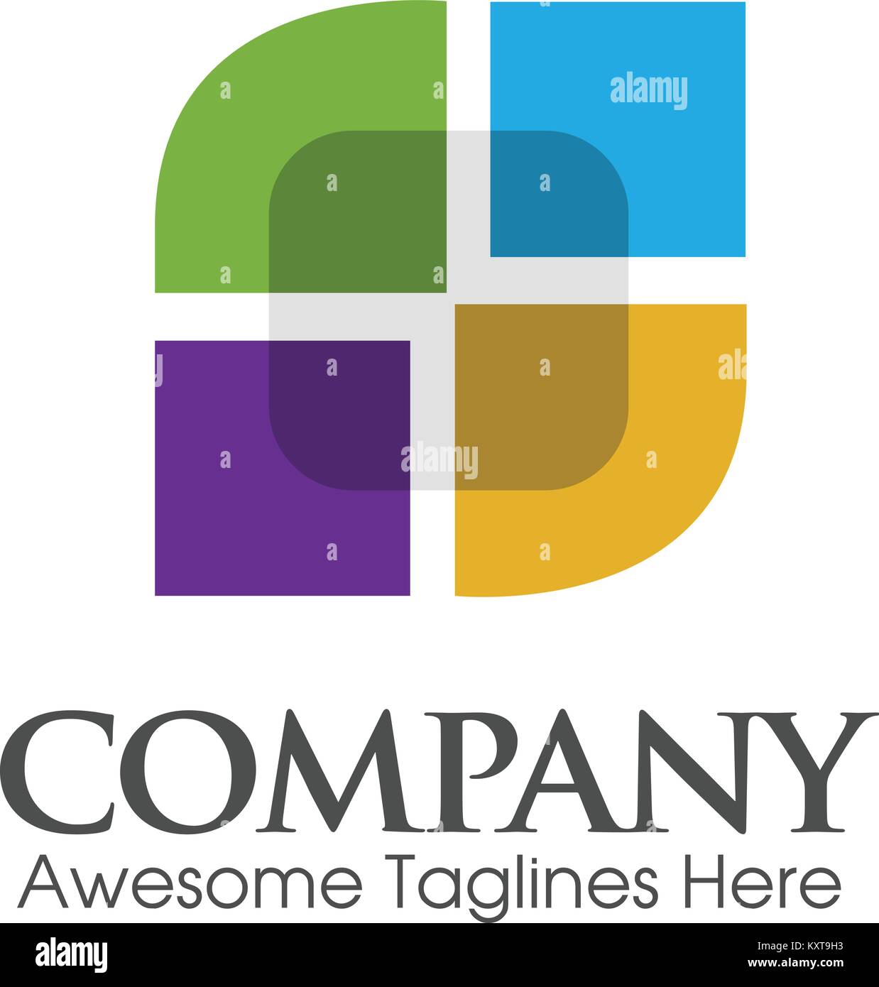 abstract square rounded accounting logo vector Stock Vector Image & Art ...