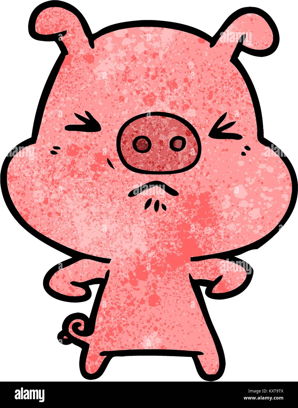 cartoon angry pig Stock Vector Image & Art - Alamy