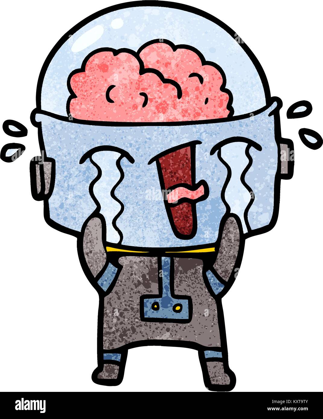cartoon crying robot Stock Vector Image & Art - Alamy