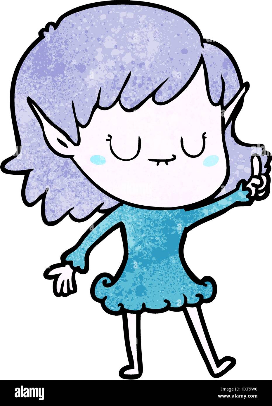 happy cartoon elf girl Stock Vector Image & Art - Alamy