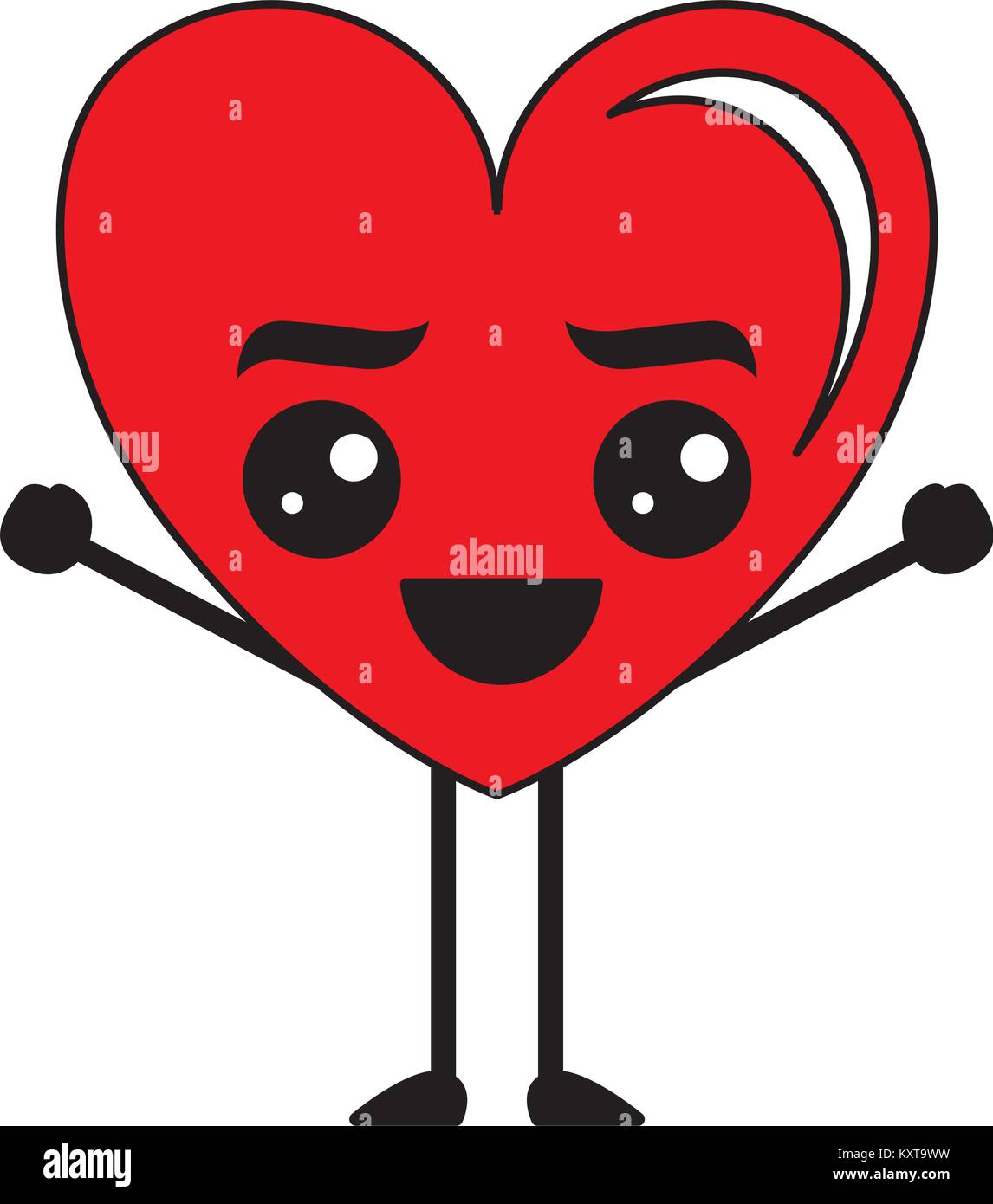heart love happy kawaii character Stock Vector Image & Art - Alamy