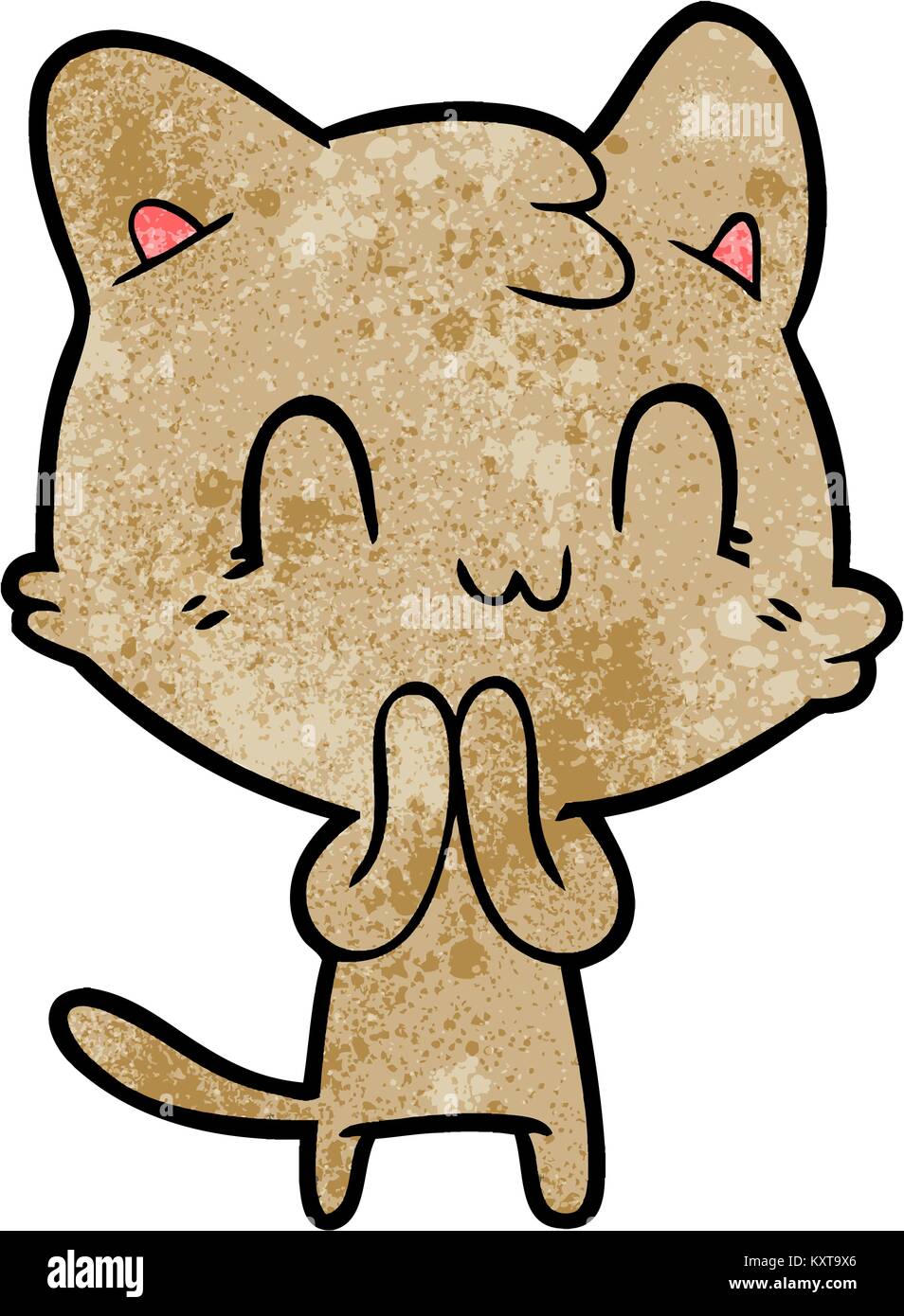 cartoon happy cat Stock Vector Image & Art - Alamy