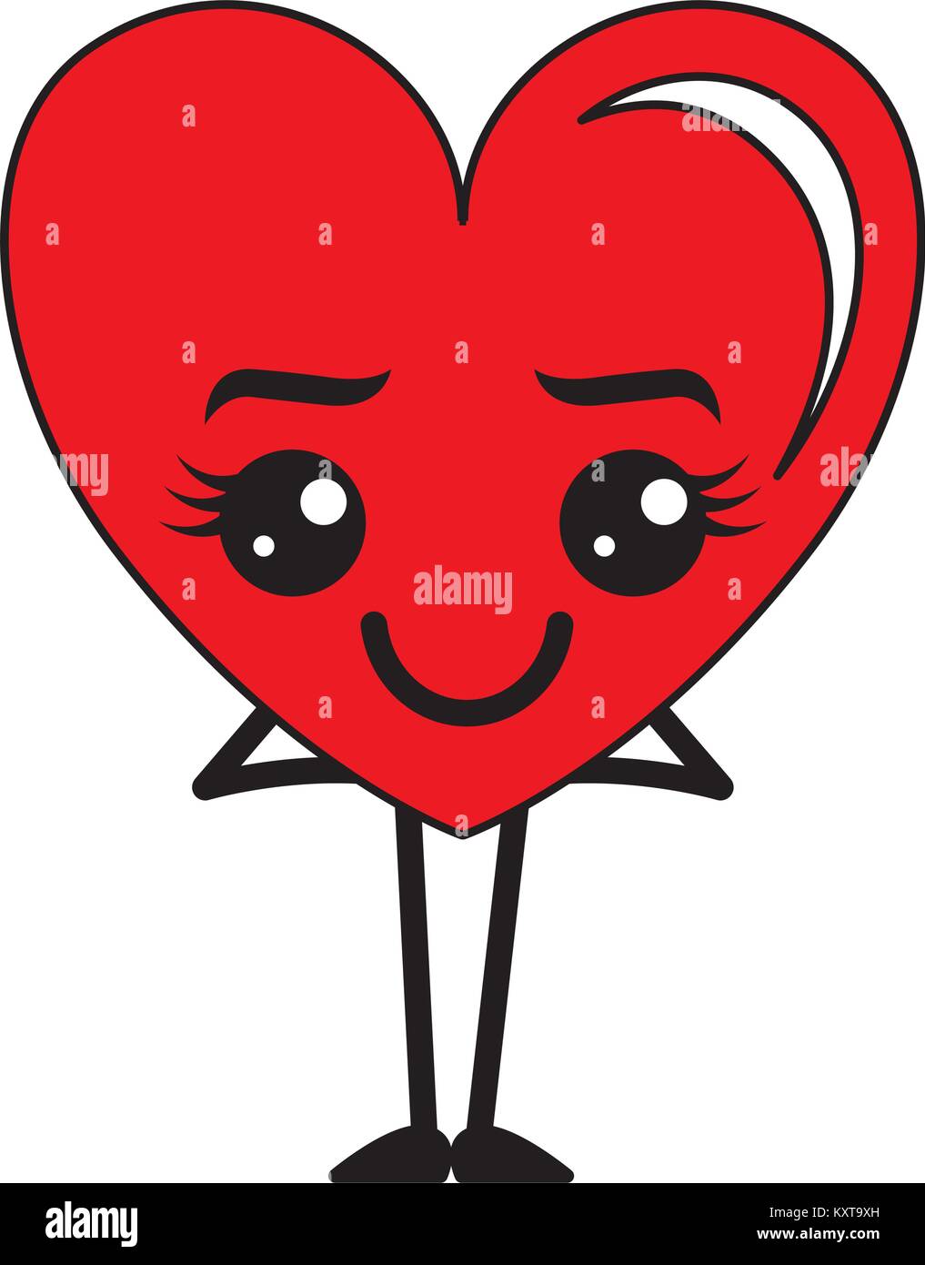 heart love happy kawaii character Stock Vector Image & Art - Alamy