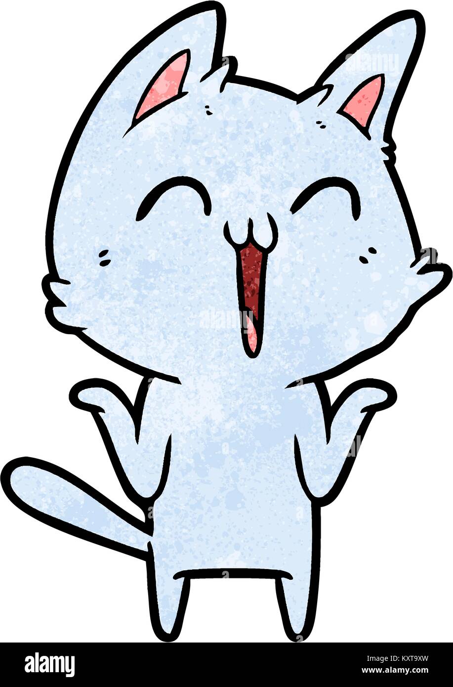 happy cartoon cat Stock Vector Image & Art - Alamy