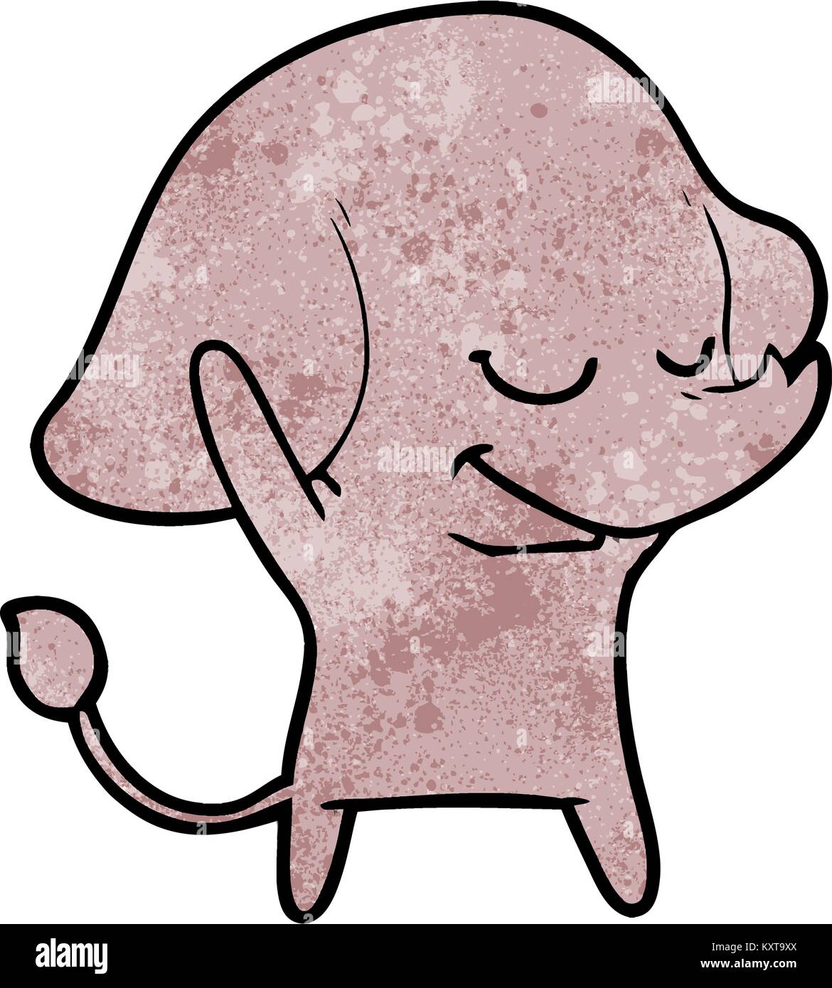 cartoon smiling elephant Stock Vector Image & Art - Alamy