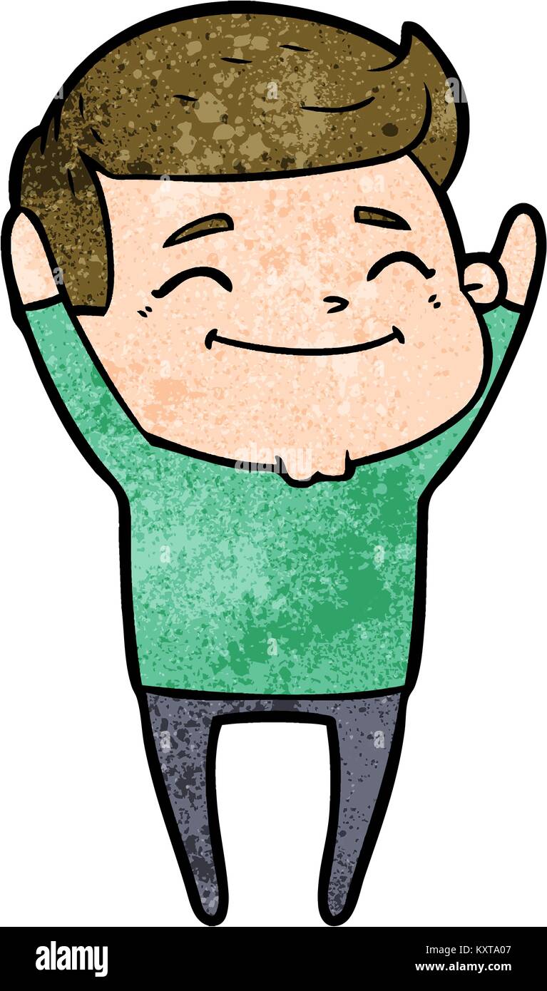 happy cartoon man Stock Vector Image & Art - Alamy